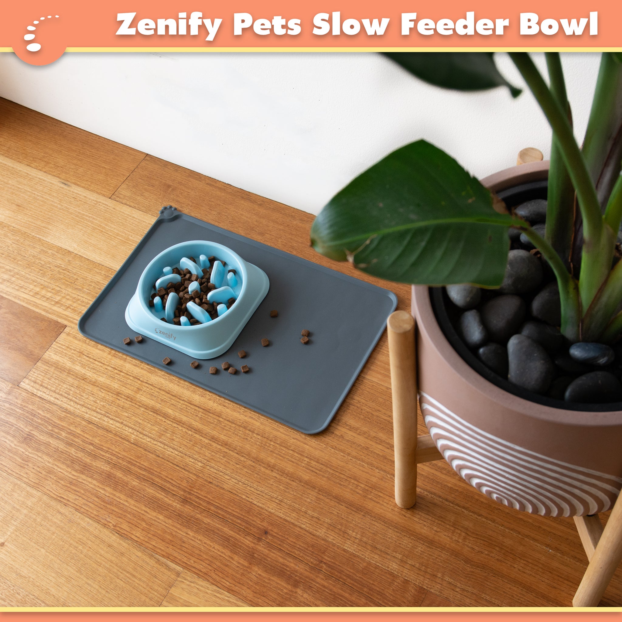 Zenify Pets Slow Feeder Dog Bowl