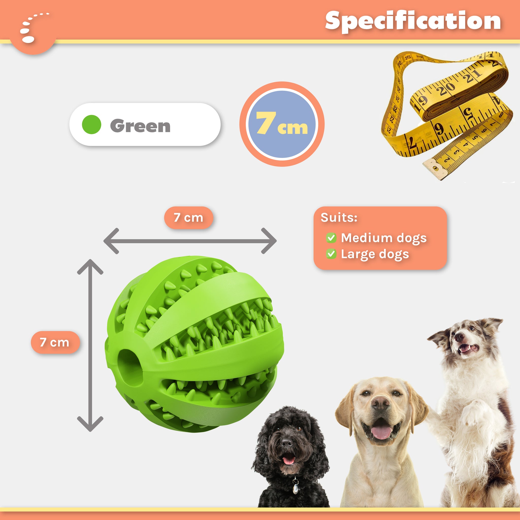 Zenify Pets Interactive Dog Toy Treat Ball